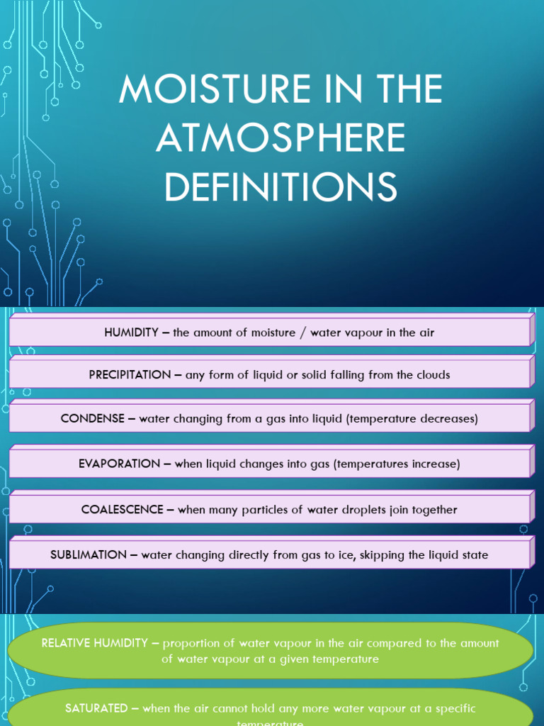 Moisture Definitions | PDF