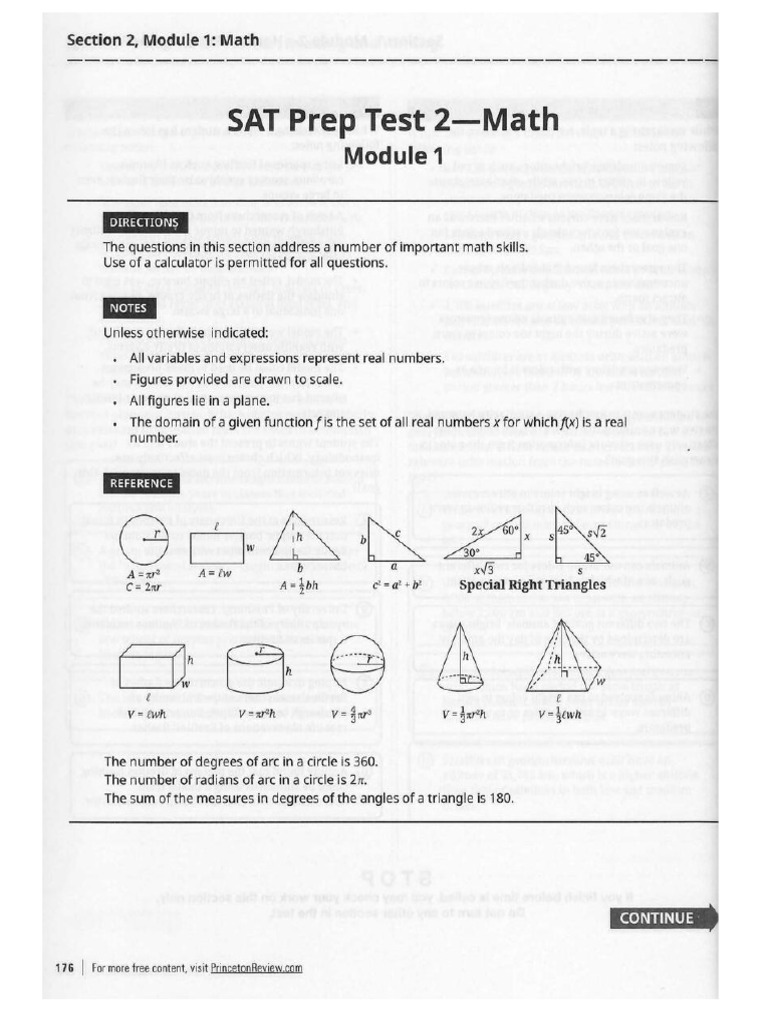 Sat Test Math 1 | PDF