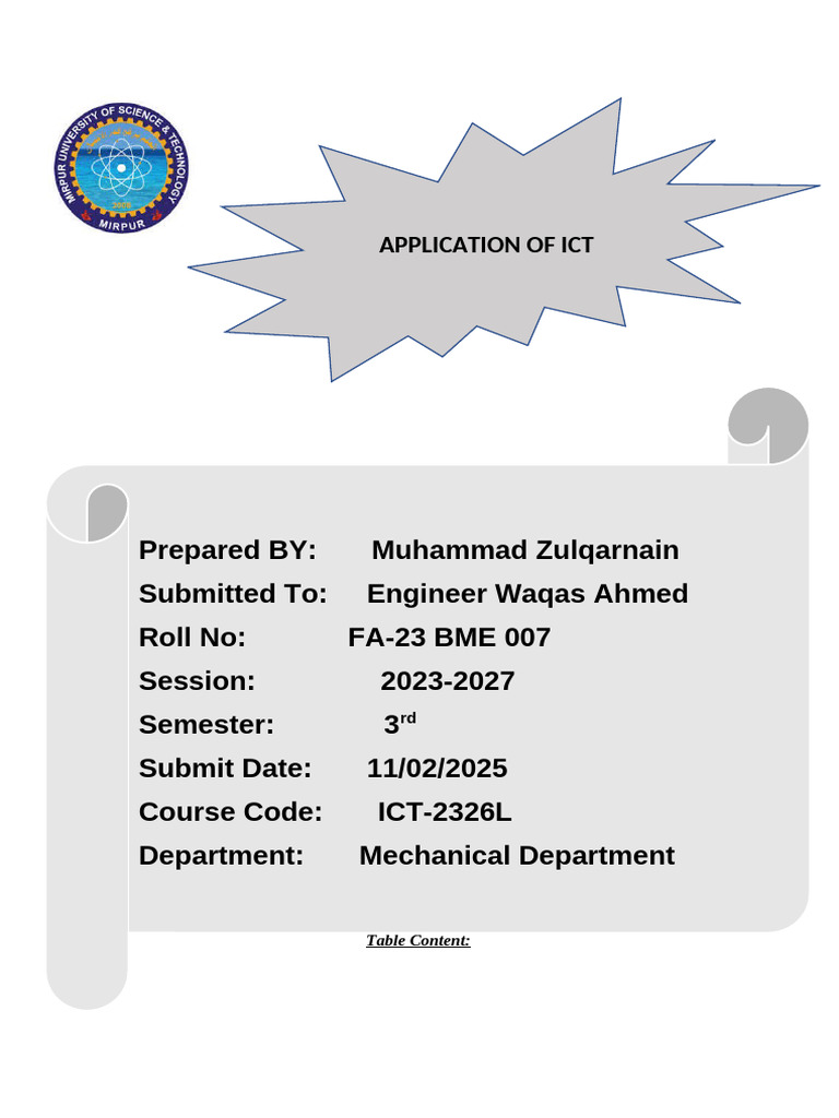 Modified Ict Lab Report | PDF | Computer Hardware | Input/Output