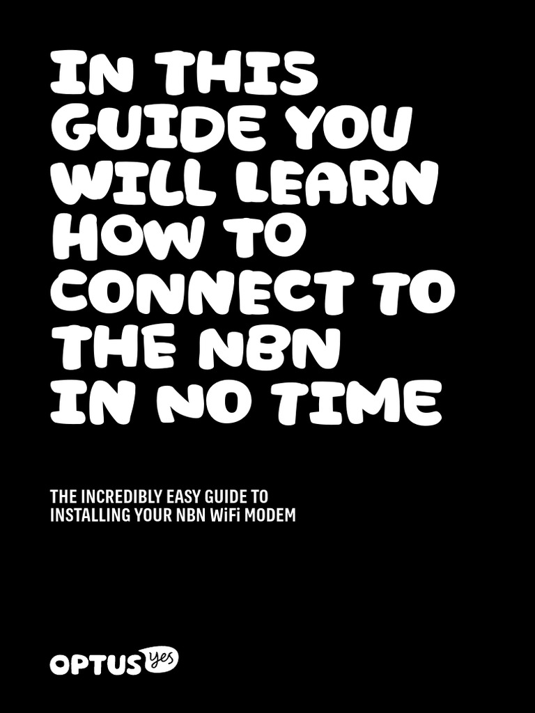 NBN Installation Guide for Optus Users | PDF | Digital Subscriber Line ...