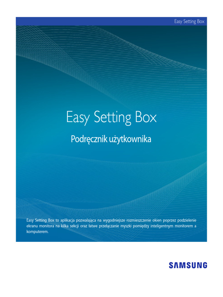 Easy Setting Box UM POL | PDF