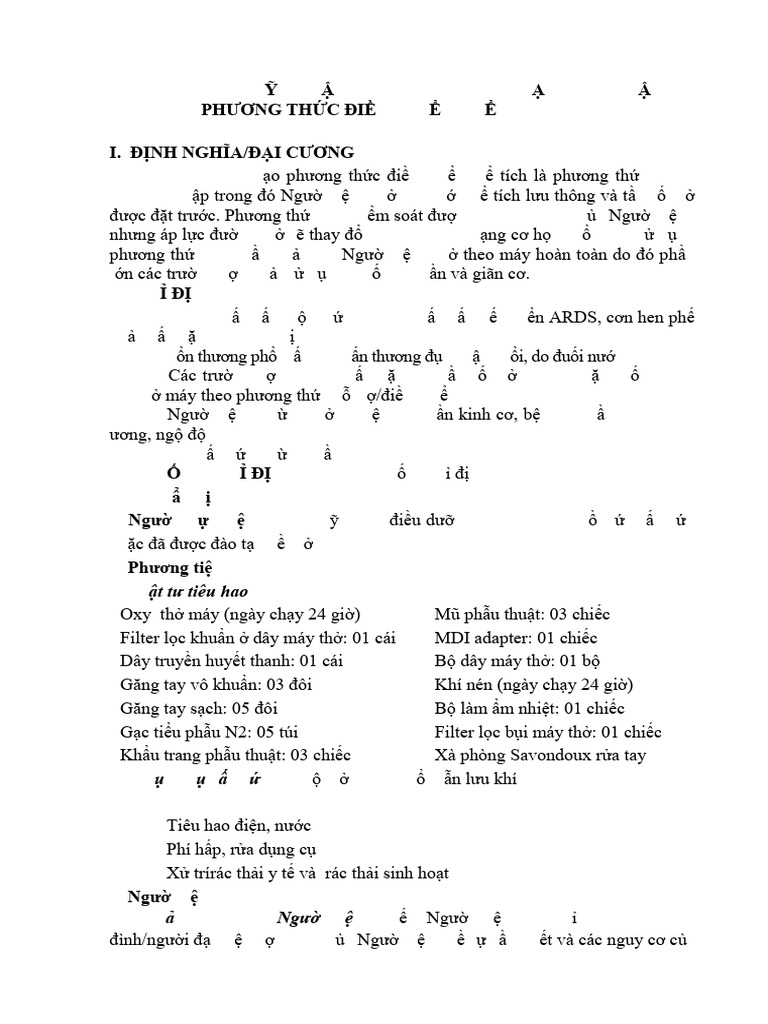 Quy trình kỹ thuật thông khí nhân tạo xâm nhập phương thức điều khiển thể tích (VCV) | PDF