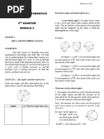 Math 10 Q 2 SLM Module 4 | PDF | Angle | Circle