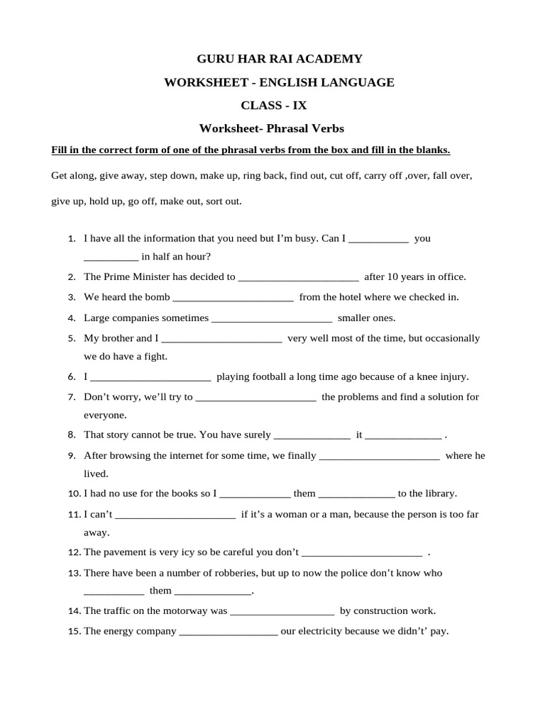 Worksheet Eng - Lang. | PDF