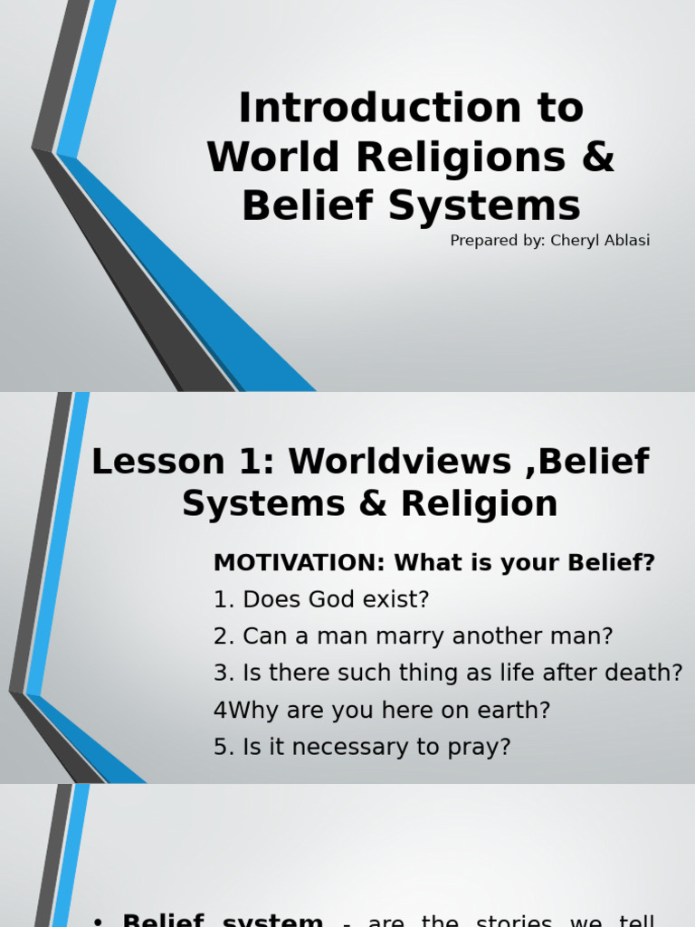 IWRBS PPT 1 - Introduction To World Religions & Belief Systems | PDF | Theology | Baptism
