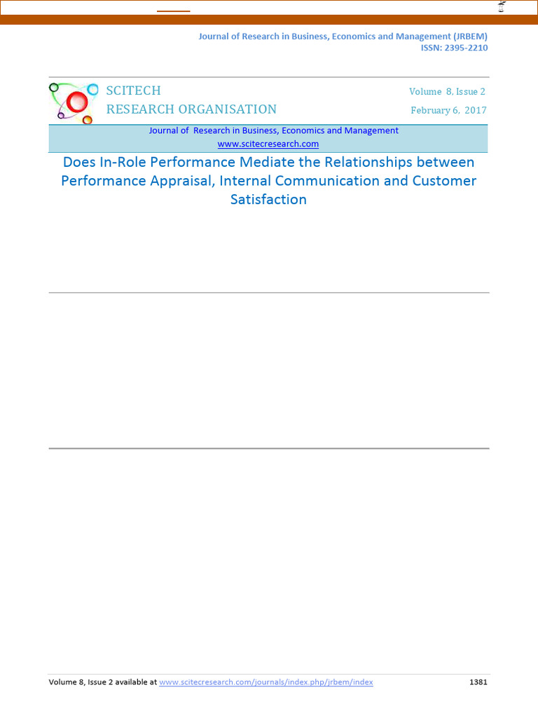 1 Does In-Role Performance Mediate The Relationships Between ...