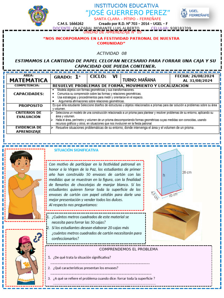 Problemas de Área y Volumen en Prismas | PDF | Triángulo | Geometría ...