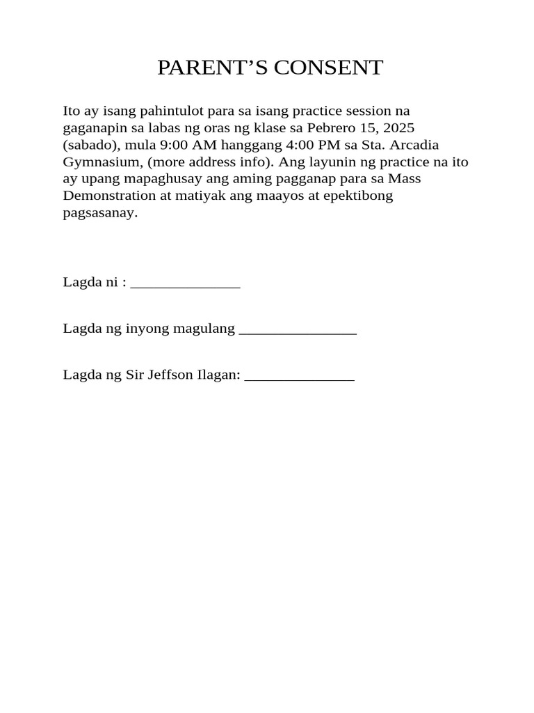 Parent Consent | PDF