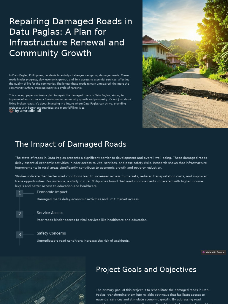 Road Repair Plan for Datu Paglas | PDF | Road | Non Governmental ...