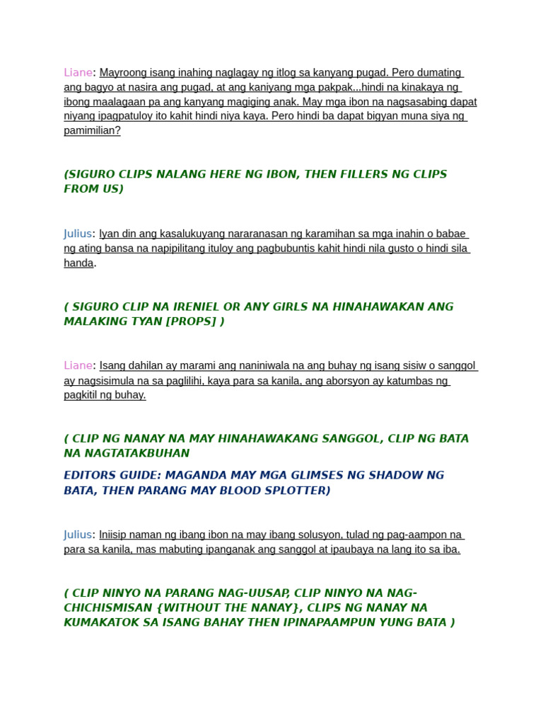 Fil Advocacy Campaign Script | PDF