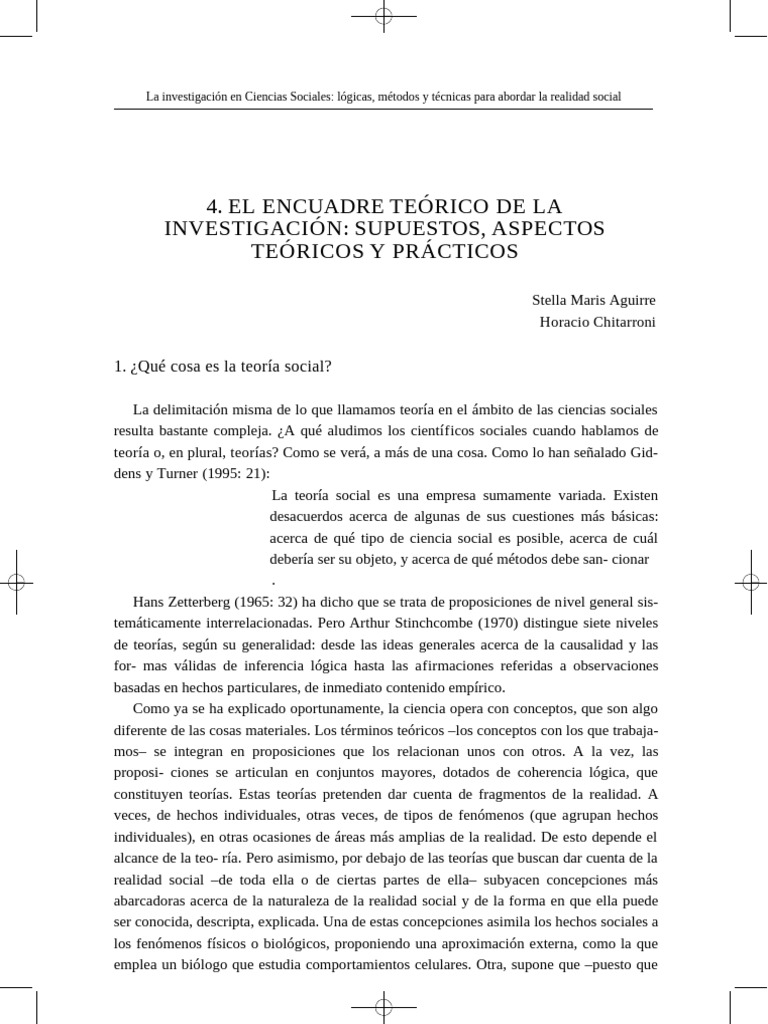 Teoría Social: Métodos y Enfoques | PDF | Teoría | Conocimiento