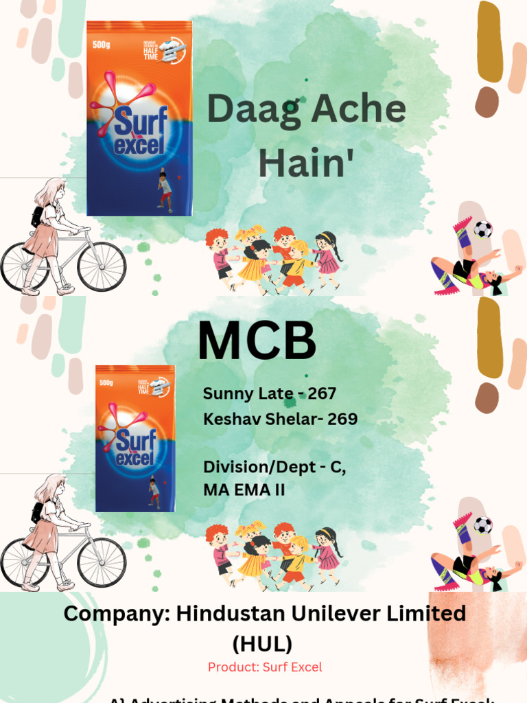 Surf Excel Case Study | PDF | Advertising | Brand