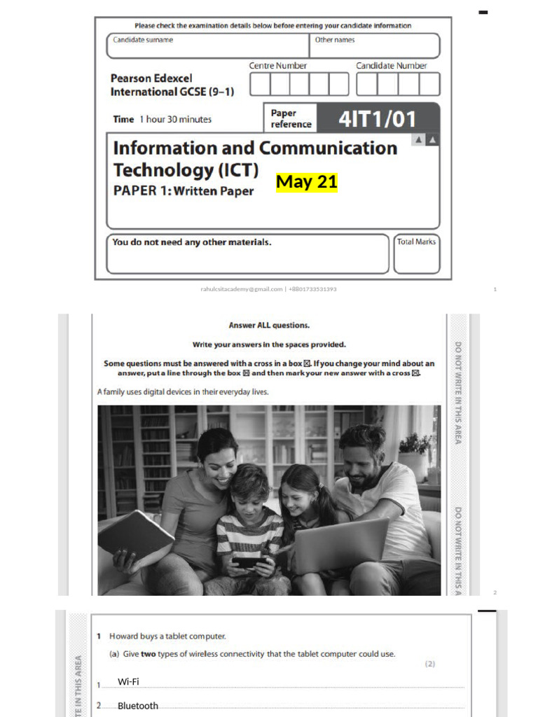 Edexcel IGCSE ICT Topic Overview | PDF | Hard Disk Drive | Desktop Computer
