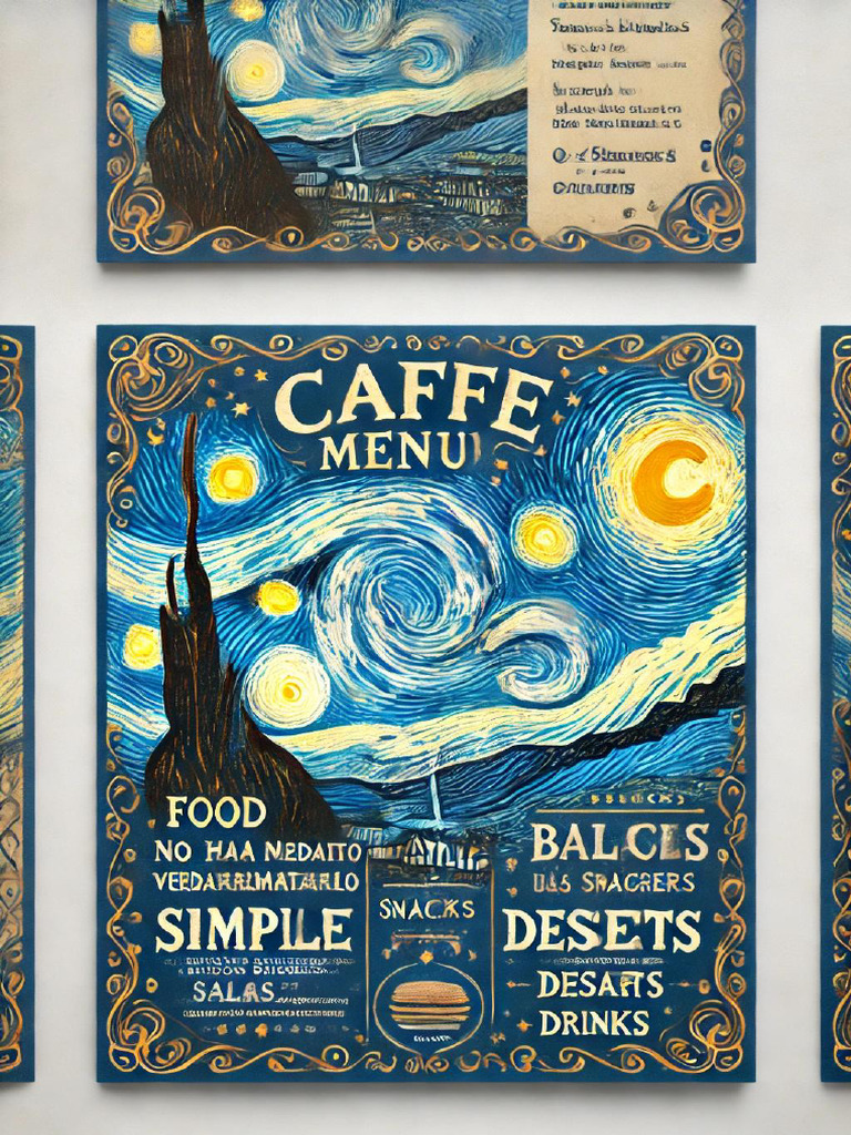 Menu Van Gogh Art | PDF