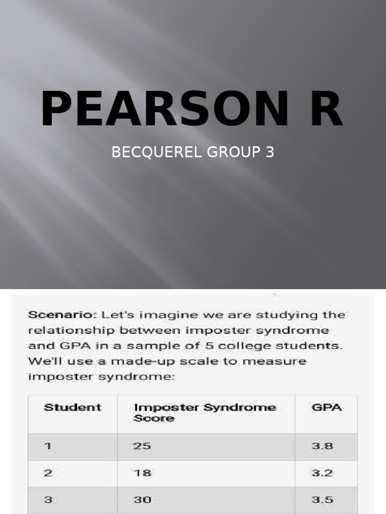 Pearson R | PDF