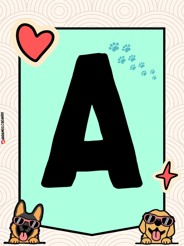 ABECEDARIO de Perritos para Imprimir | PDF