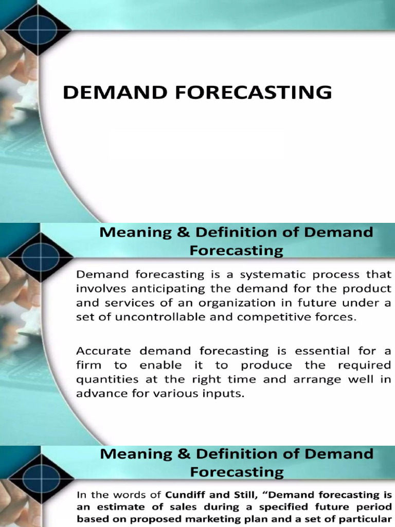 7. Demand Forecasting Techniques | PDF