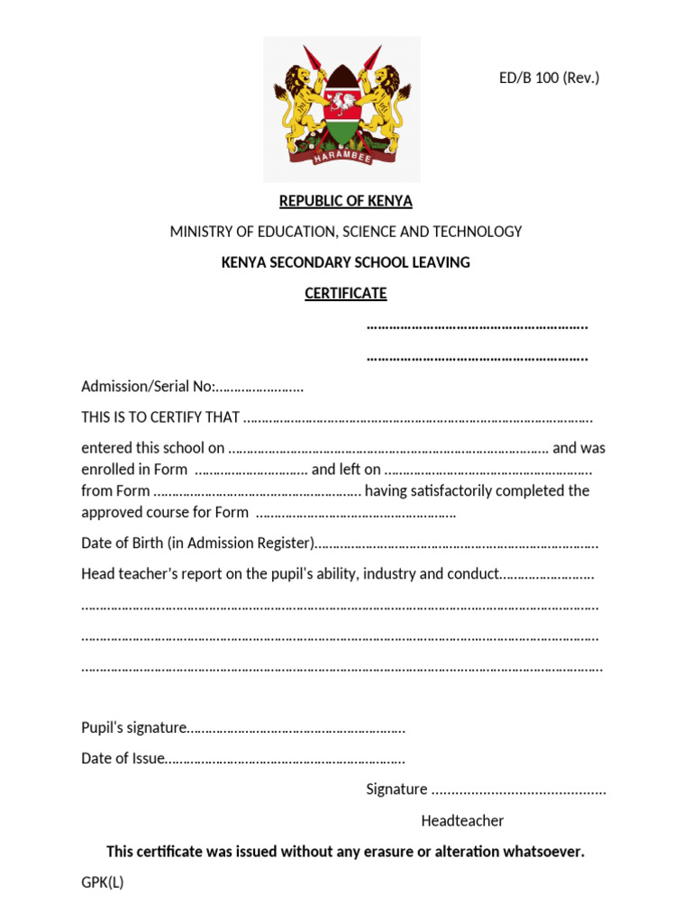 Secondary Leaving Certificate | PDF