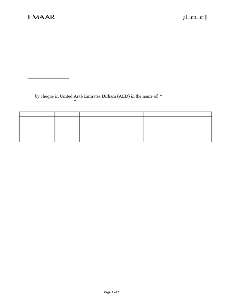 Fact Sheet - EOI MB Emaar Development PJSC | PDF