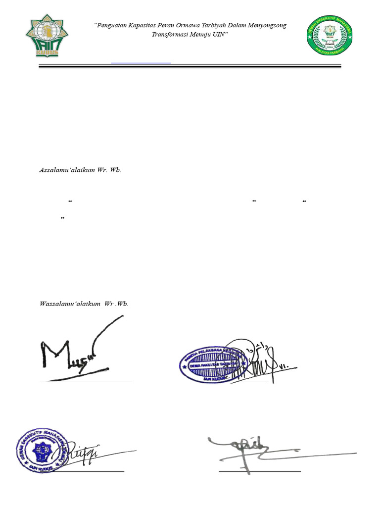 Permohonan Delegasi HMPS PBA | PDF