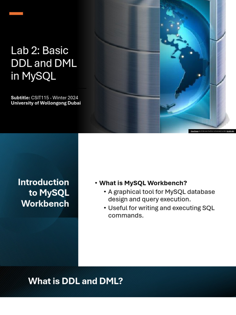 Lab 2 - Basic DDL and DML in MySQL | PDF | Software Engineering | Computer Programming