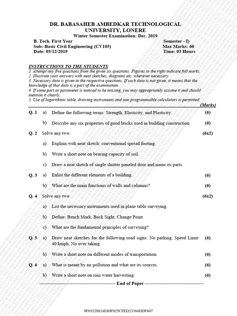 Basic Civil Engineering | PDF