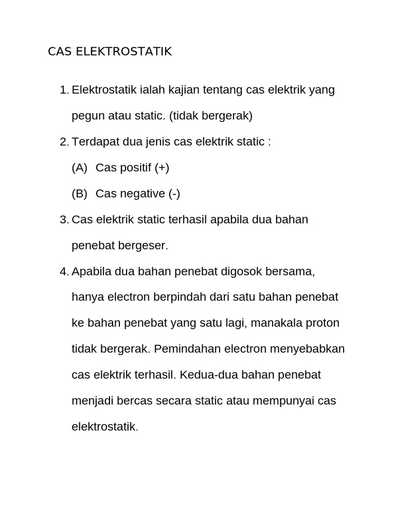 Cas Elektrostatik | PDF