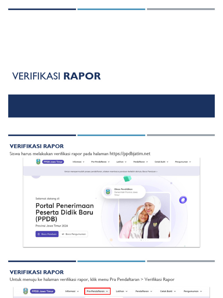 Cara Verifikasi Rapot | PDF