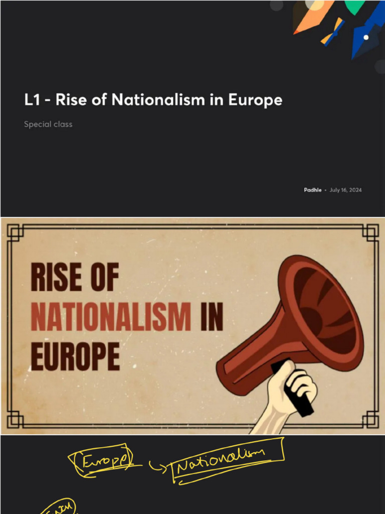 L1 Rise of Nationalism in Europe With Anno | PDF