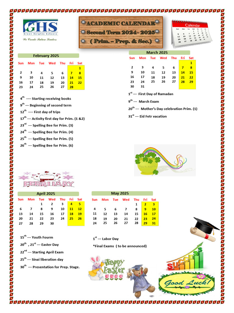 Academic Calendar 2024-2025 | PDF