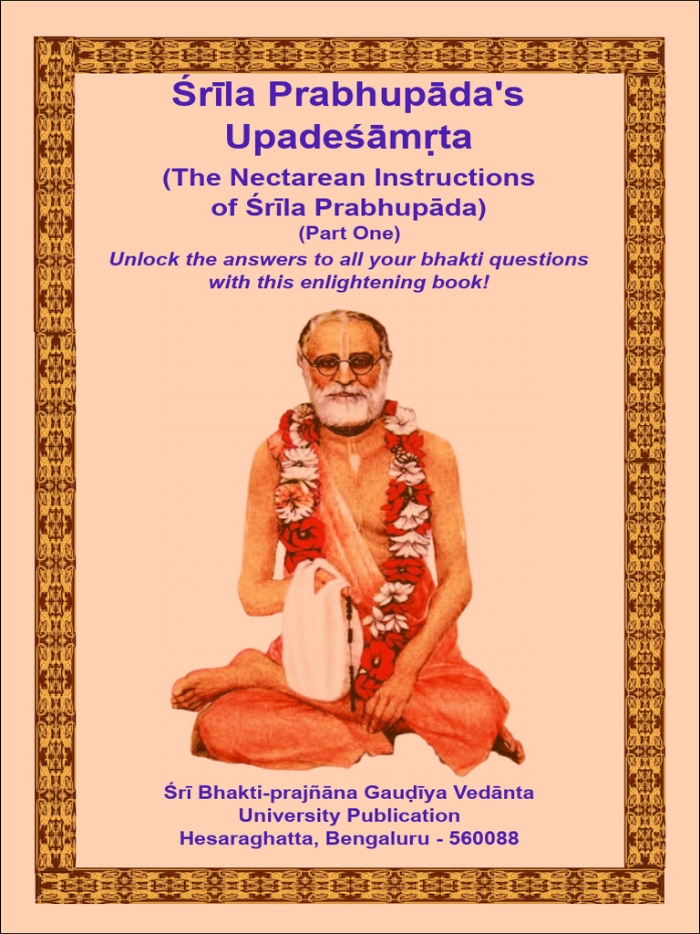 Srila Prabhupada Upadesamrta English | PDF | Bhakti | Bhagavan