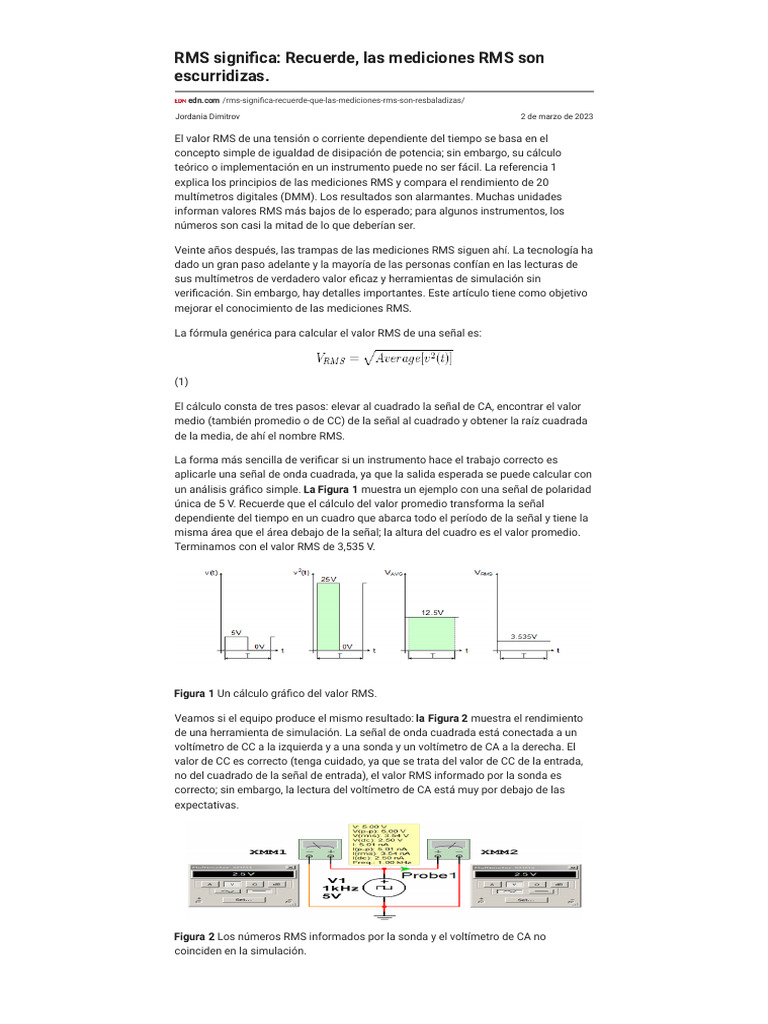 RMS significa_ Recuerde, las mediciones RMS son escurridizas. | PDF ...
