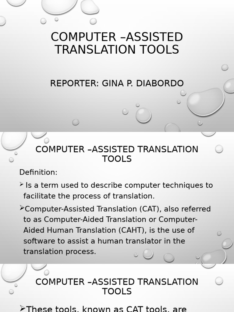 Computer Assisted Translation Tools | PDF | Translations | Computing