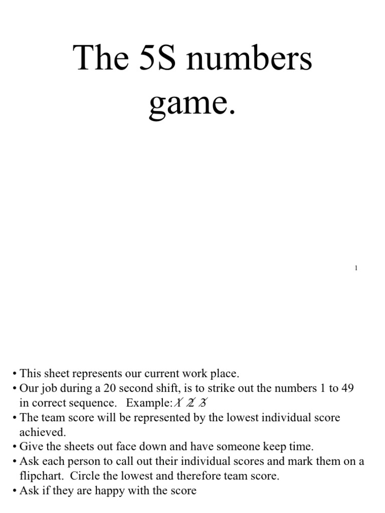 5S Game Overview and Strategies | PDF