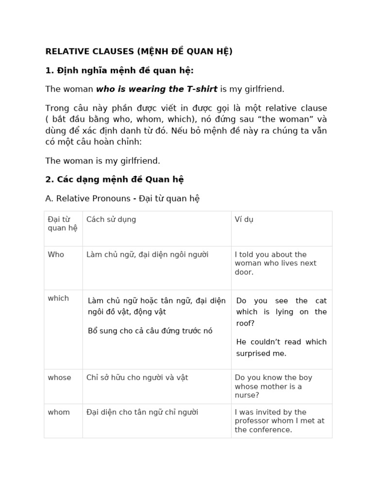 RELATIVE CLAUSES | PDF