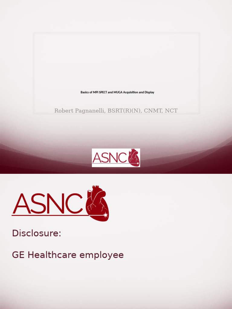Basic Physics of SPECT MUGA Acquisition and Display (Slides) | PDF ...