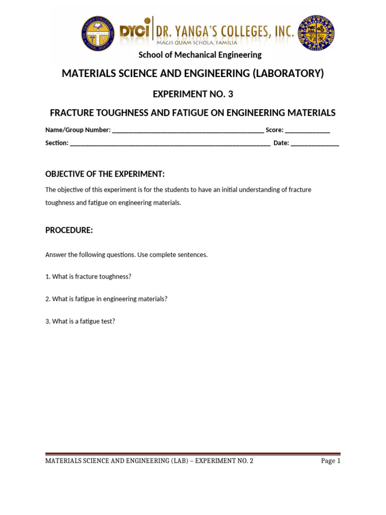 Mse Lab Experiment No. 3 | PDF