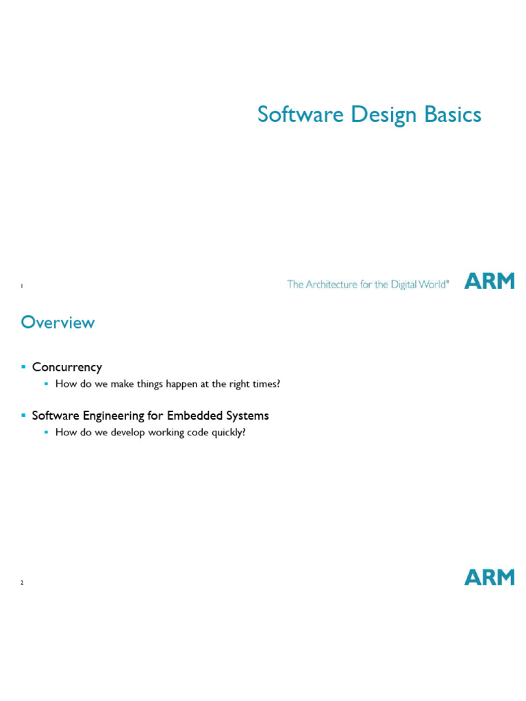 Lecture02 SWDesignBasics | PDF | Scheduling (Computing) | Microcontroller