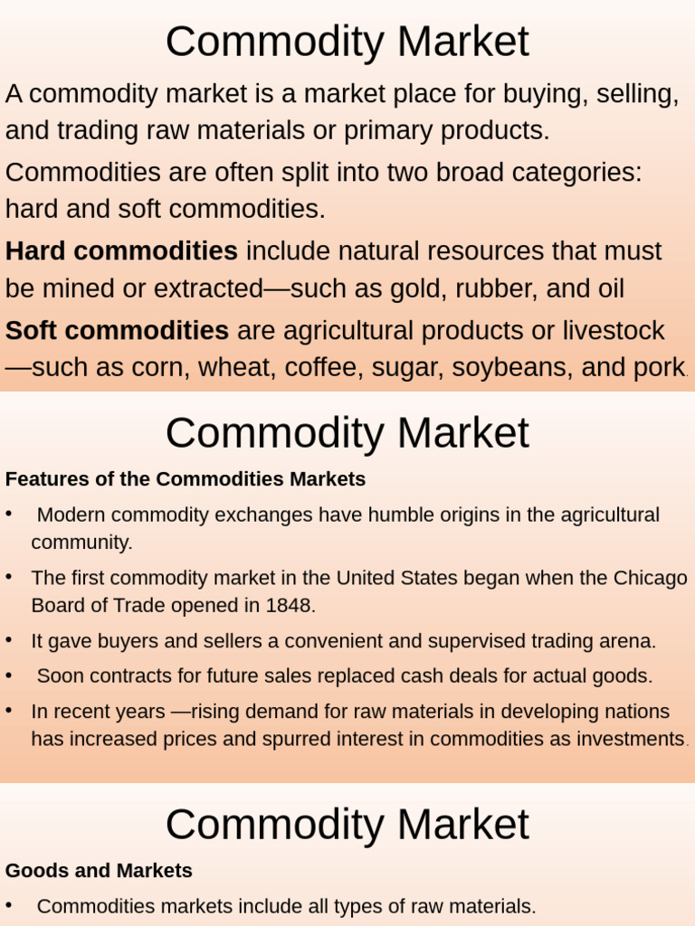Commodity Market | PDF | Futures Contract | Commodity Markets