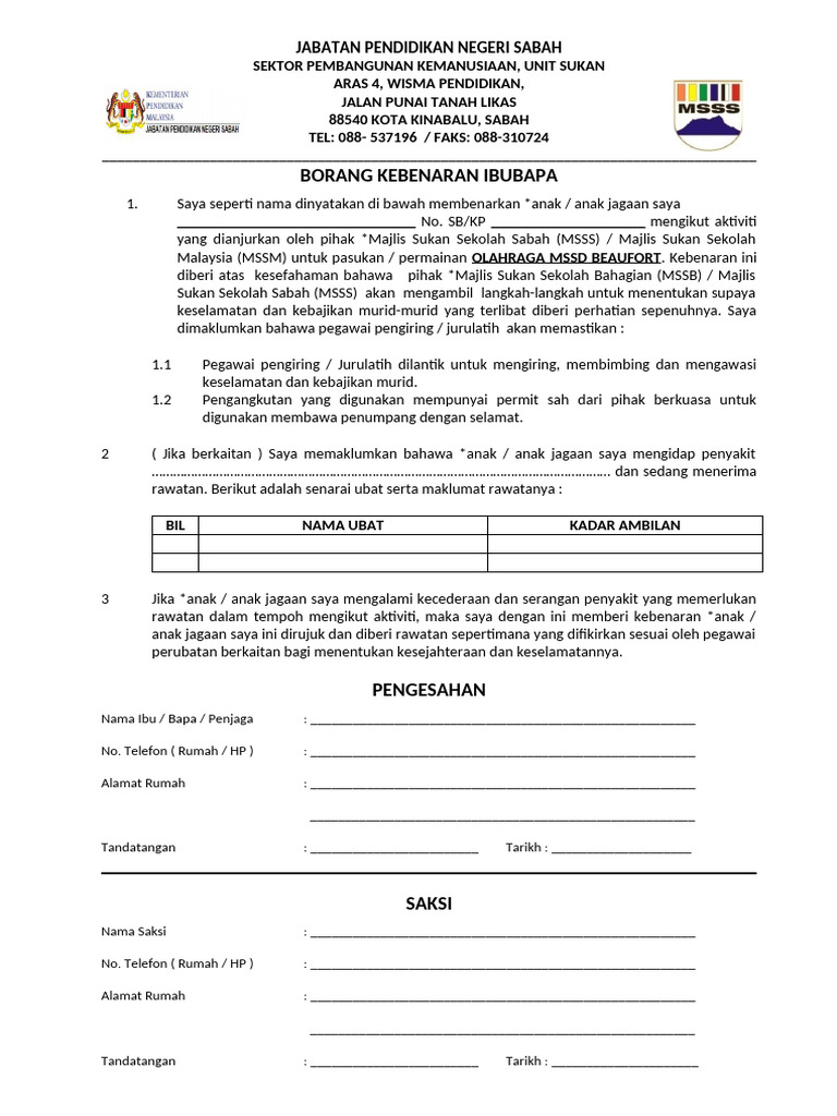 Borang Kebenaran (1) | PDF