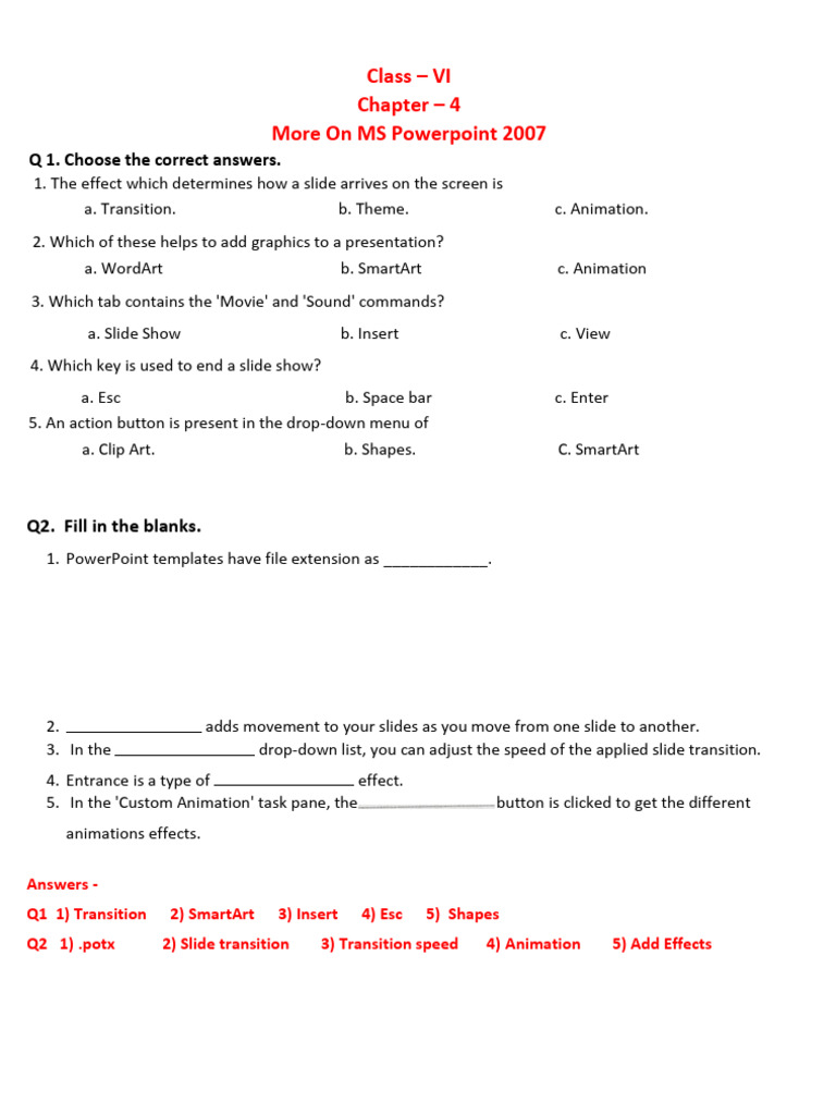 Revision Sheet 2 | PDF