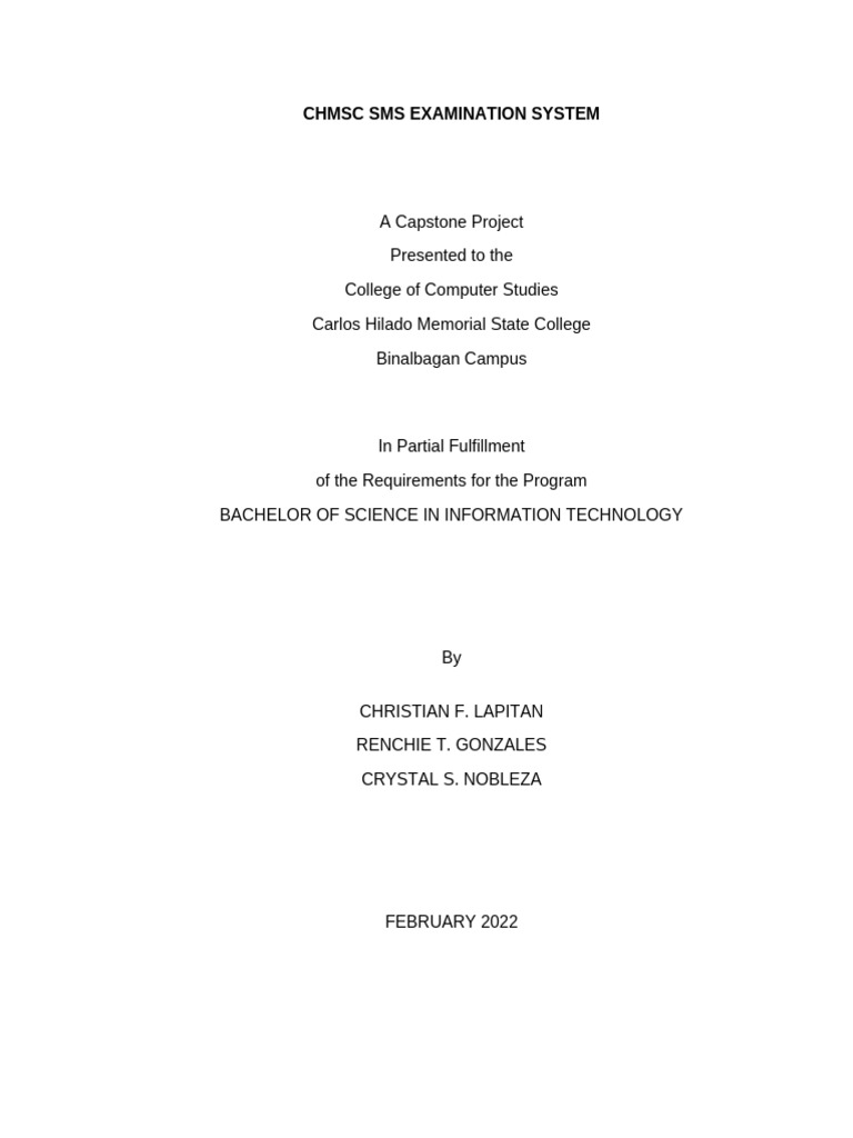 A CHMSC Preliminary Pages | PDF | Databases | Usability