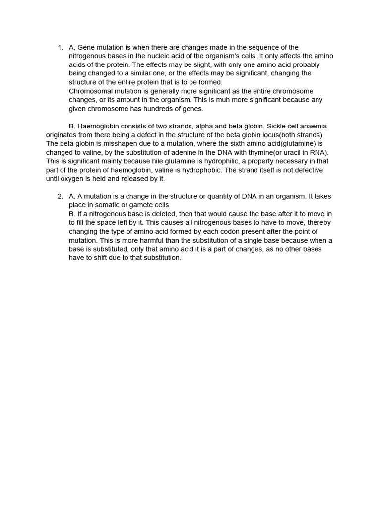 CAPE Bio Work Jan 25 | PDF