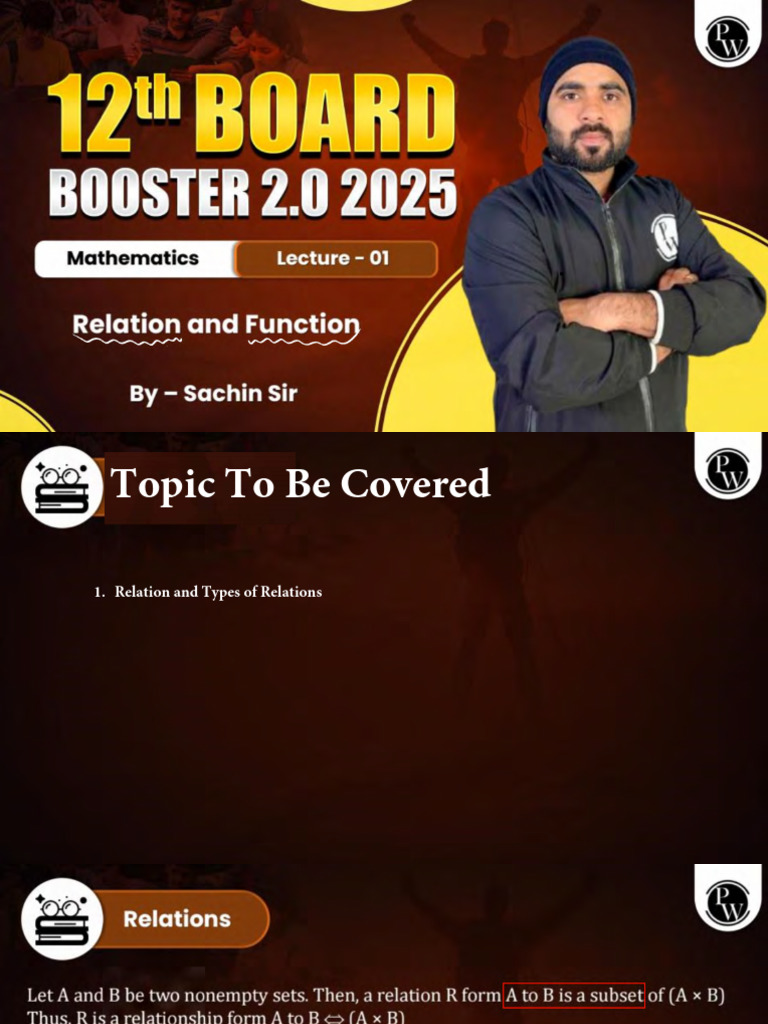 Relations And Functions 01 Class Notes Pdf Pdf