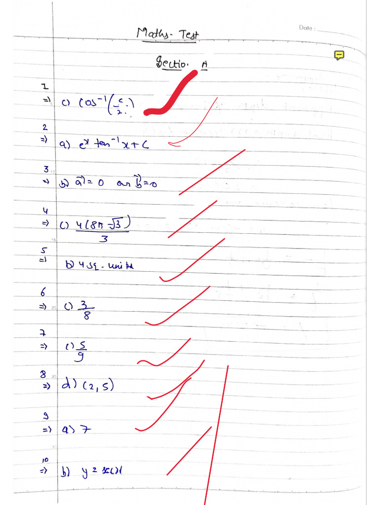 Maths Test 3 | PDF