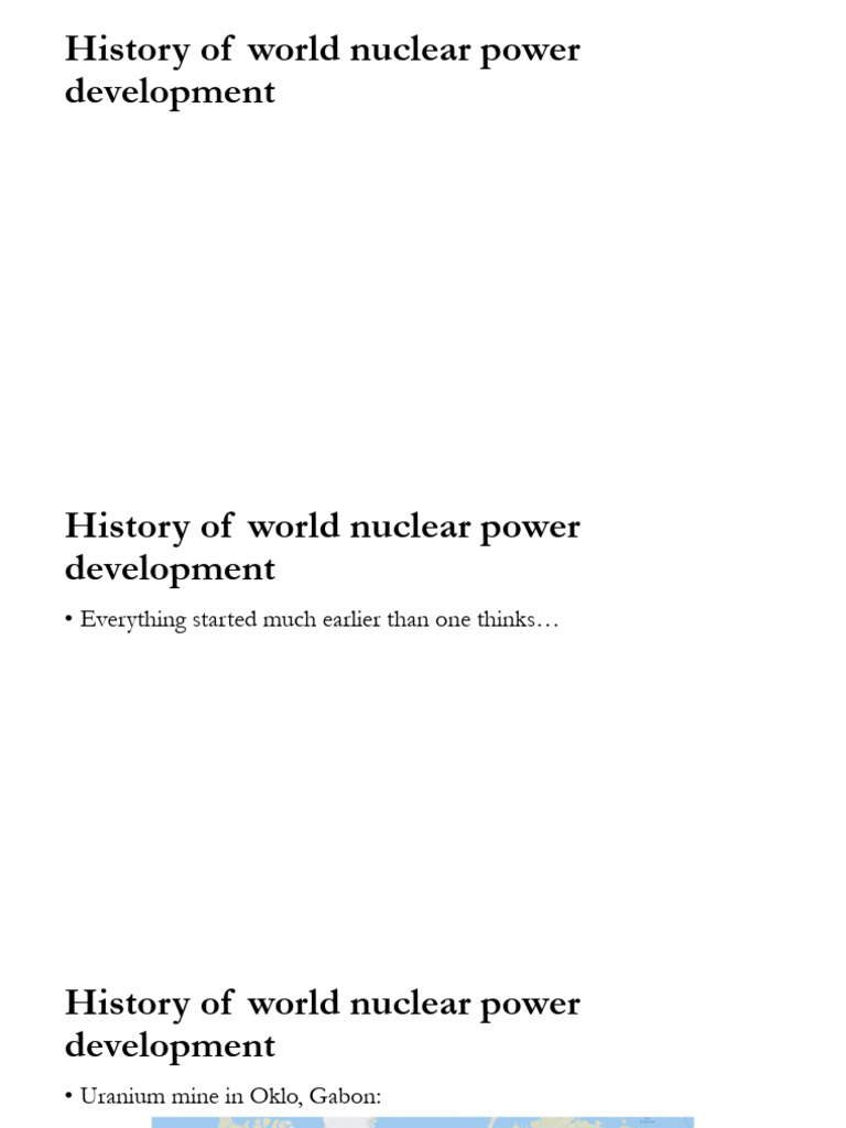 01 - History of World Nuclear Power Development - Part02 | PDF ...