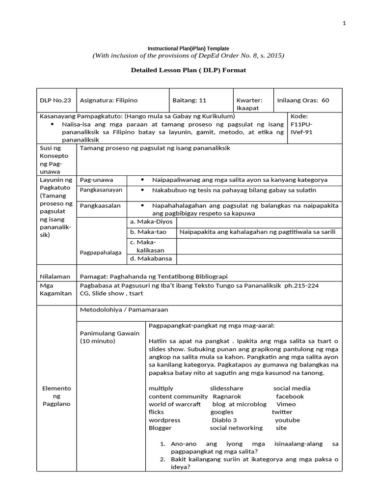 Grade 11 Pagbasa at Pagsuri | PDF