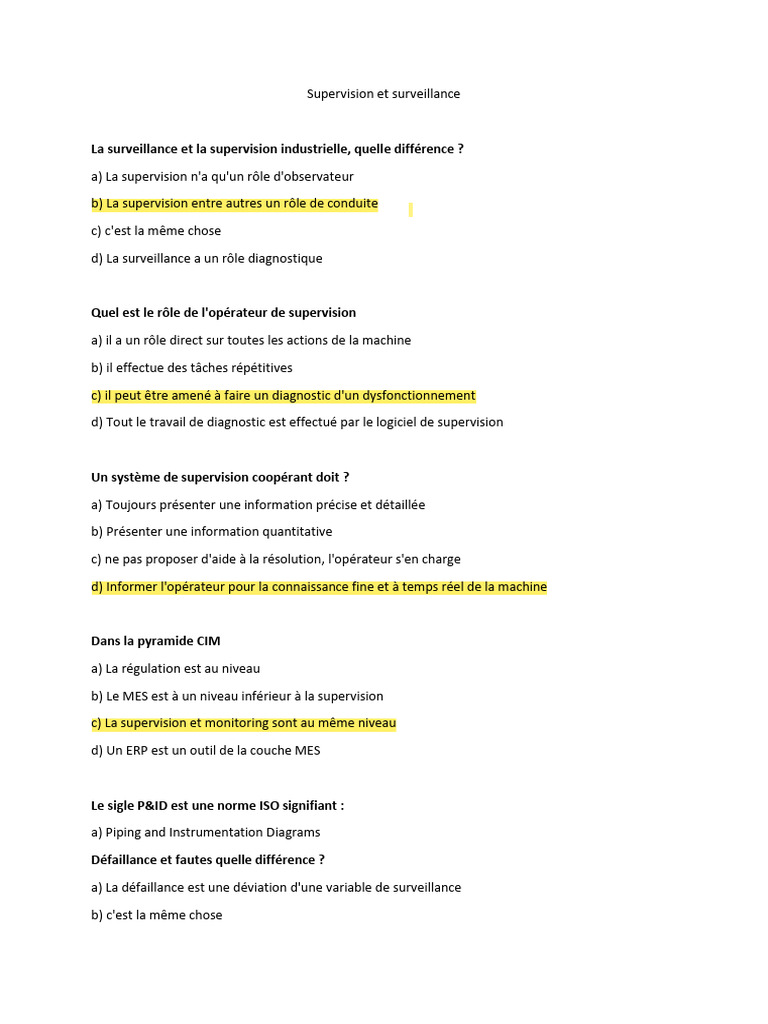 supervision qcm pdf-1 | PDF | Microsoft Excel | Visual Basic for ...
