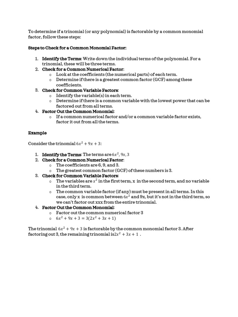 Factoring Polynomials | PDF | Factorization | Mathematical Analysis