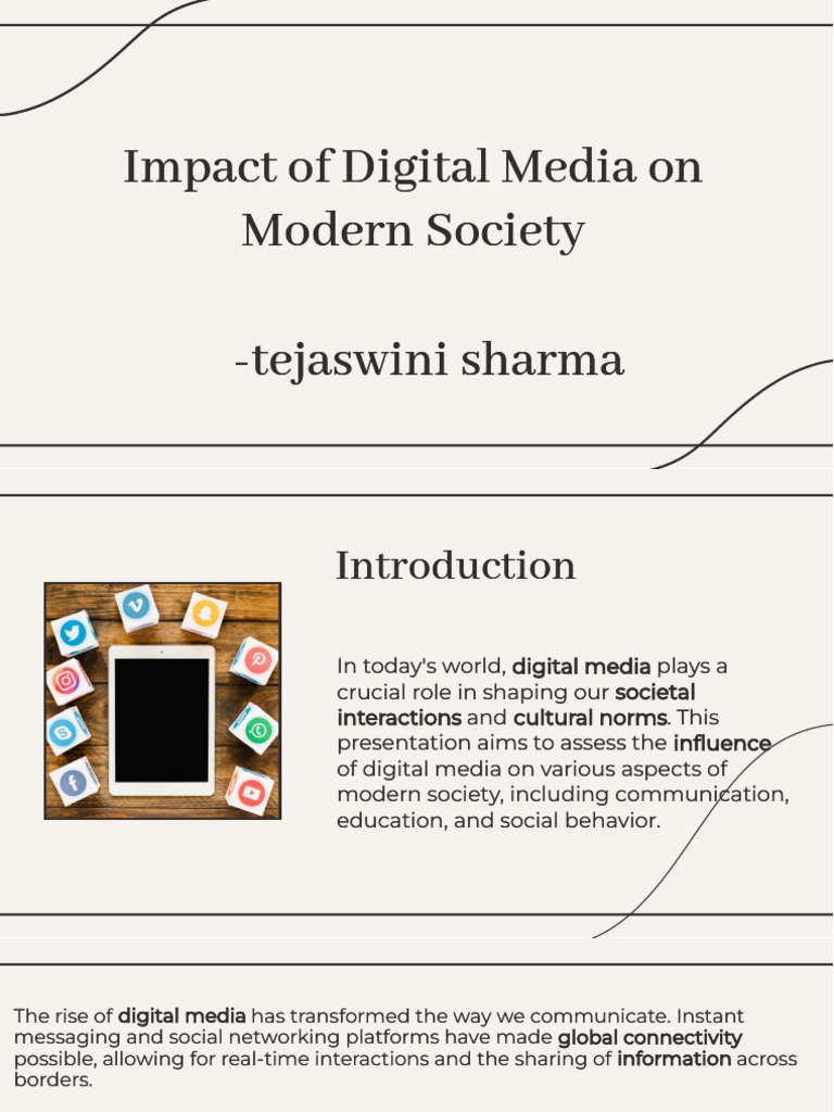 Impact of Digital Media Tejaswini | PDF